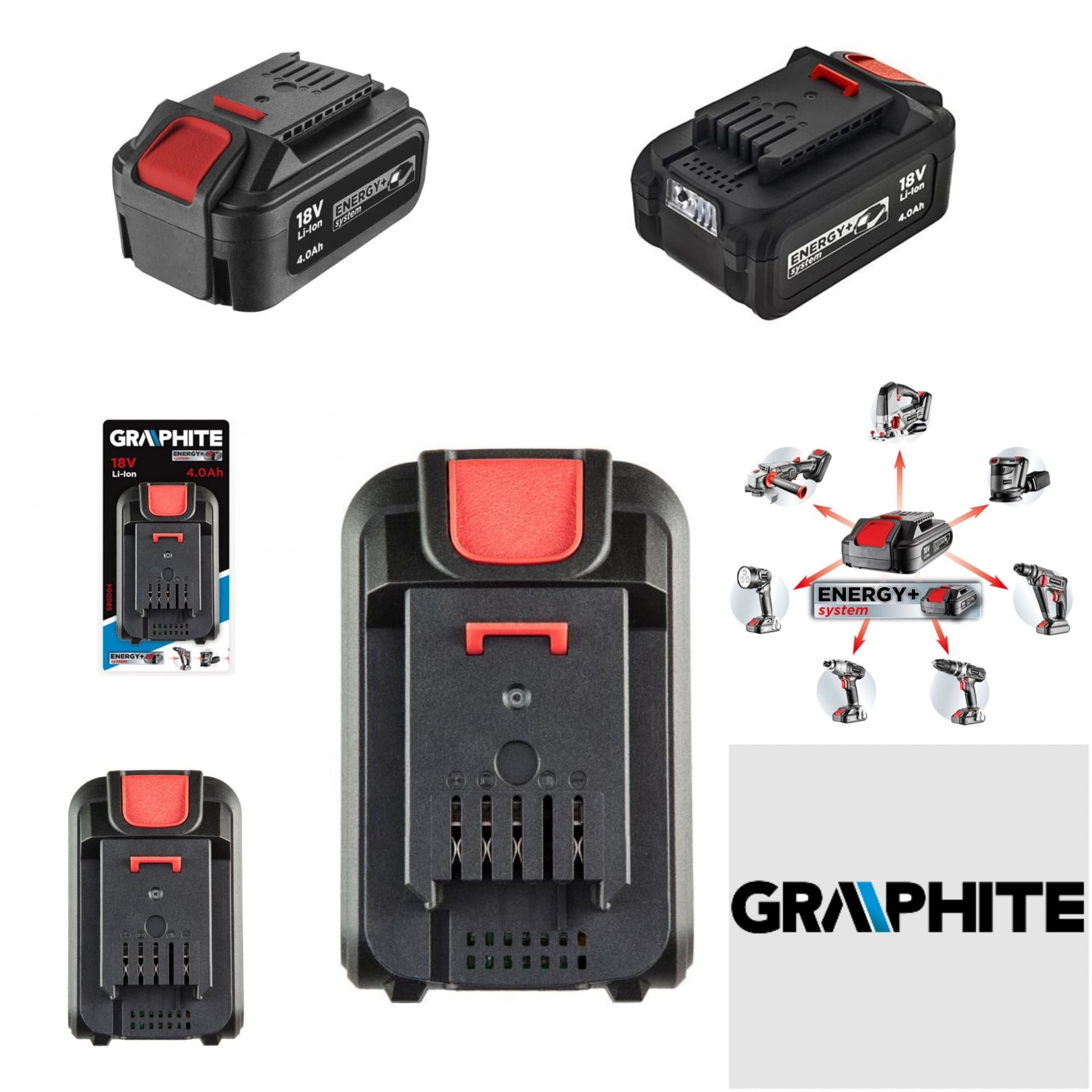 Aкумулаторна батерия Graphite Energy+ Li-ion 18V, 4Ah | SHC systems